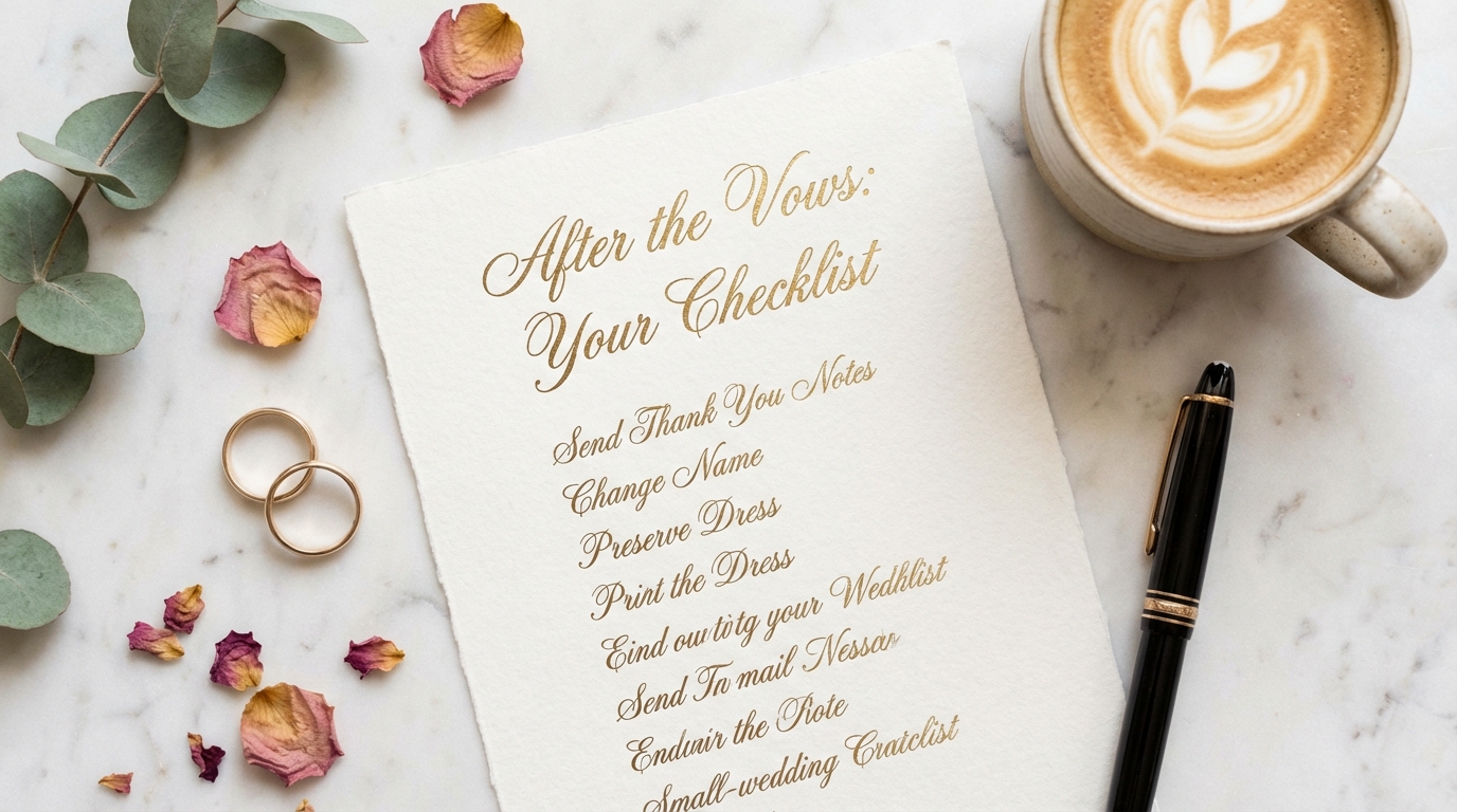 What to Do After Getting Married: The Newlywed Checklist - MissNowMrs